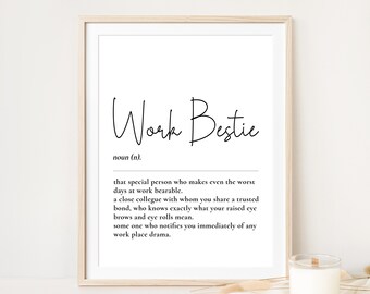 Work Bestie Print - Etsy
