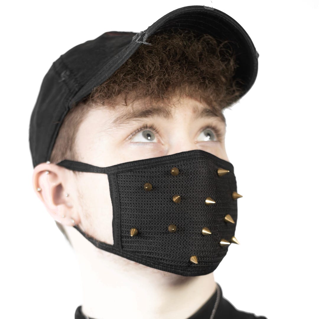 Scarlxrd Mask With Small Golden Spikes - Etsy