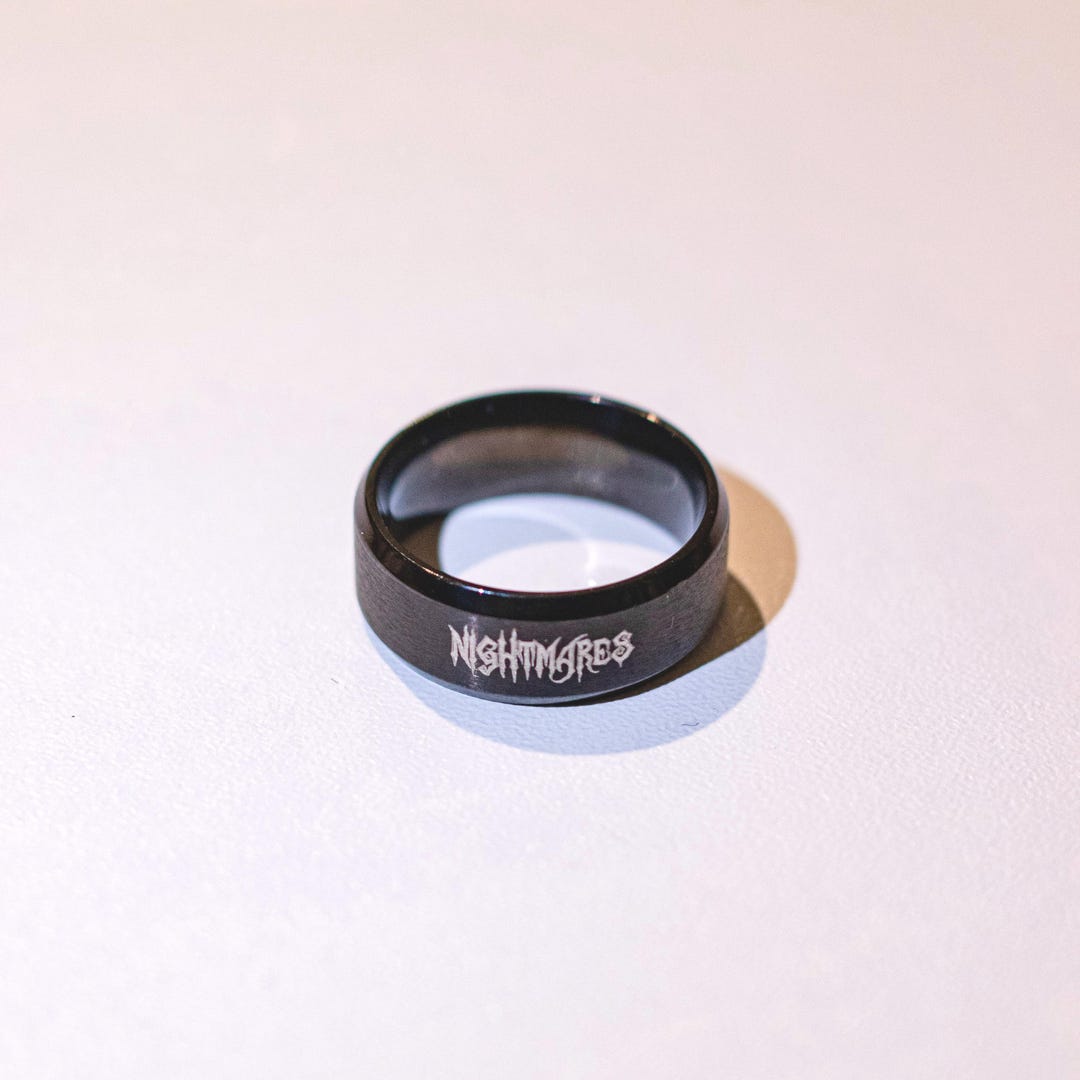 Black Techwear Ring Nightmares V1 - Etsy