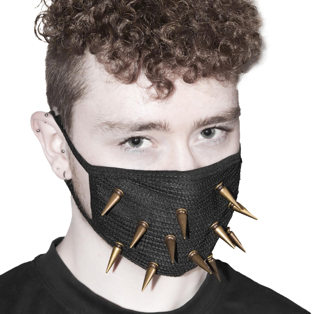 Scarlxrd Mask With Long Golden Spikes - Etsy