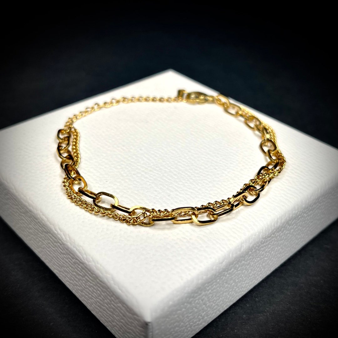 Stainless Steel Crossover Bracelet - Etsy
