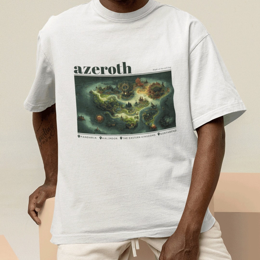 Unisex Azeroth T Shirt, W Video Game T-shirt, Gift for Gamers, Video ...