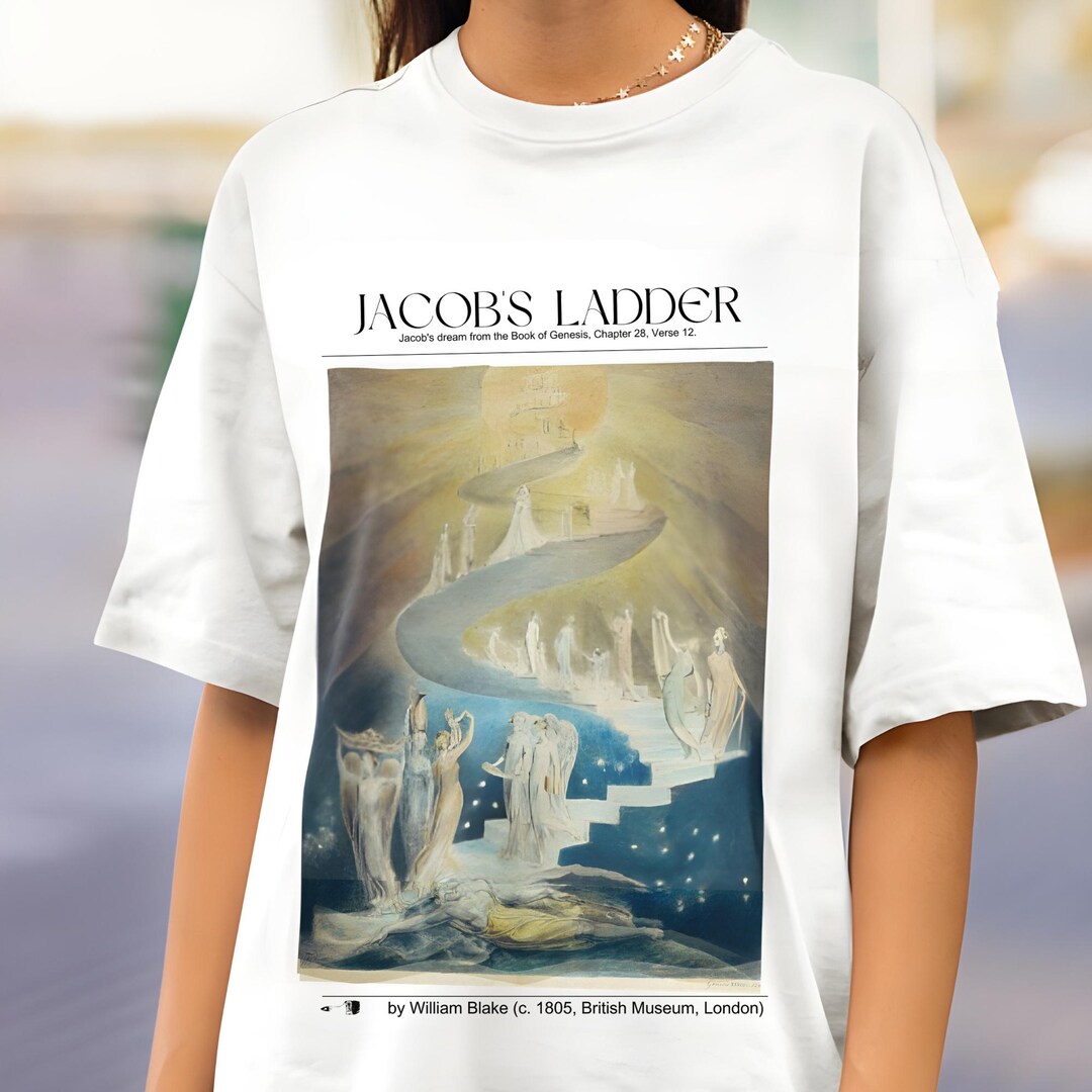 William Blake Jacob's Ladder Tee Angelic Vision Graphic Tee, Unisex ...