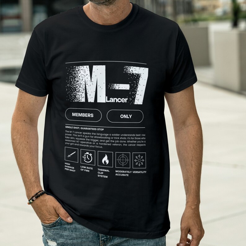 M-7 Lancer T-shirt: Gamer Assault Rifle Tee - Etsy