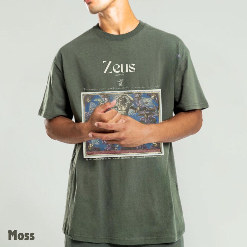 Mythology Graphic T Shirt, Renaissance Allegory Print, Garment Dyed ...