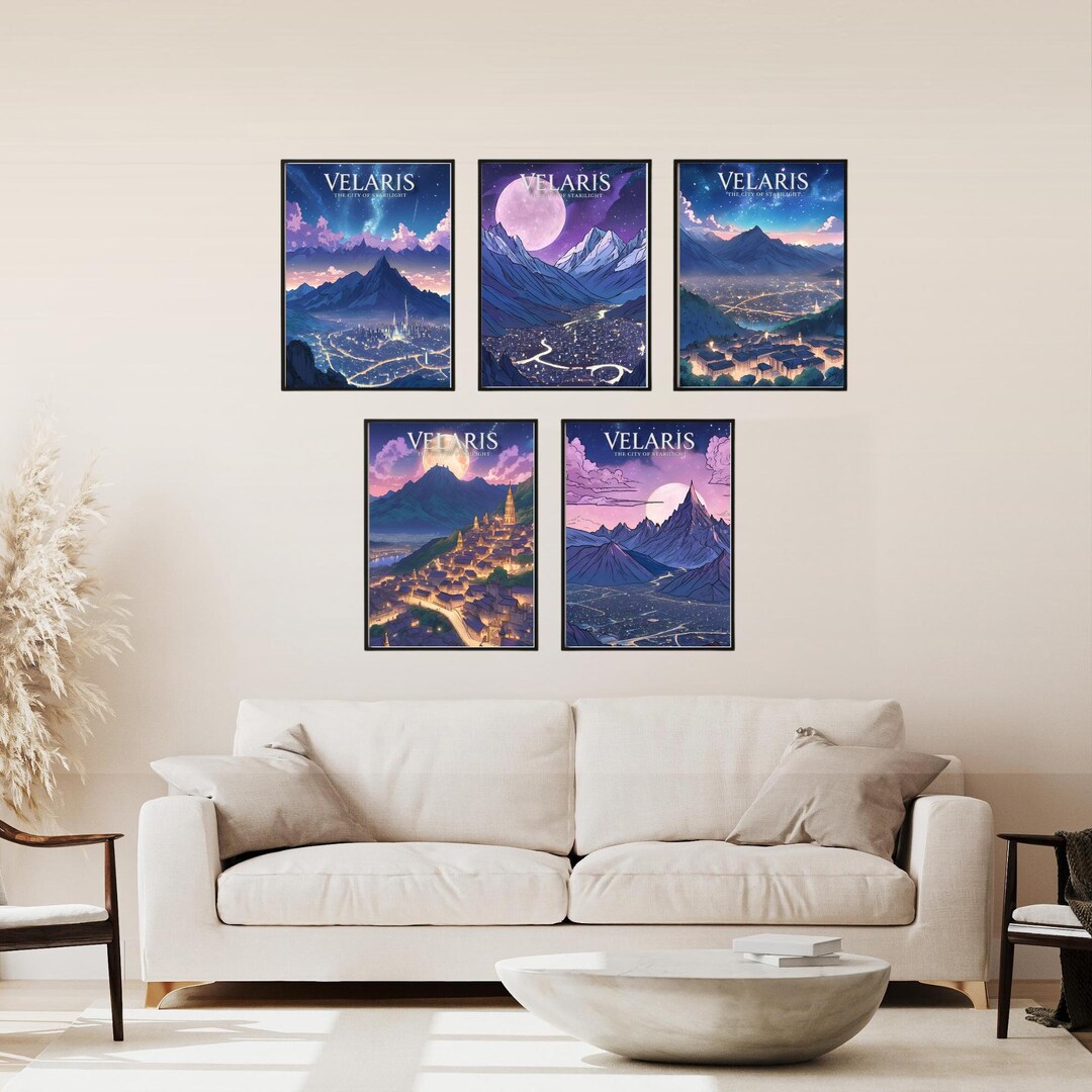 Velaris 5 Digital Prints Bundle, Trendy Wall Art, Fantasy Print - Etsy