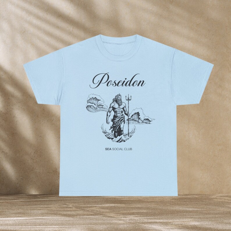 Poseidon T-shirt: Greek God of the Sea, Mythology Tee - Etsy