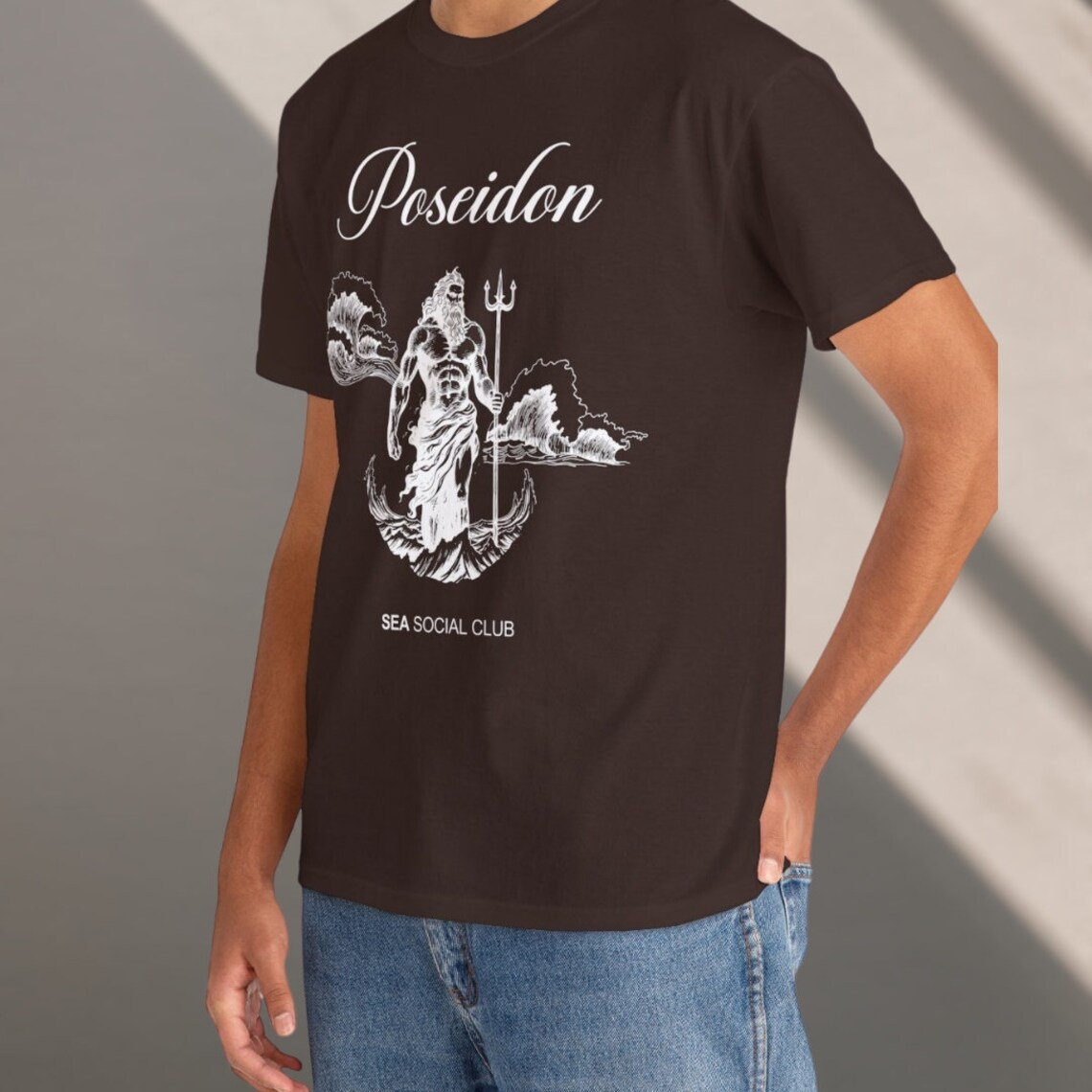 Poseidon T-shirt: Greek God of the Sea, Mythology Tee - Etsy