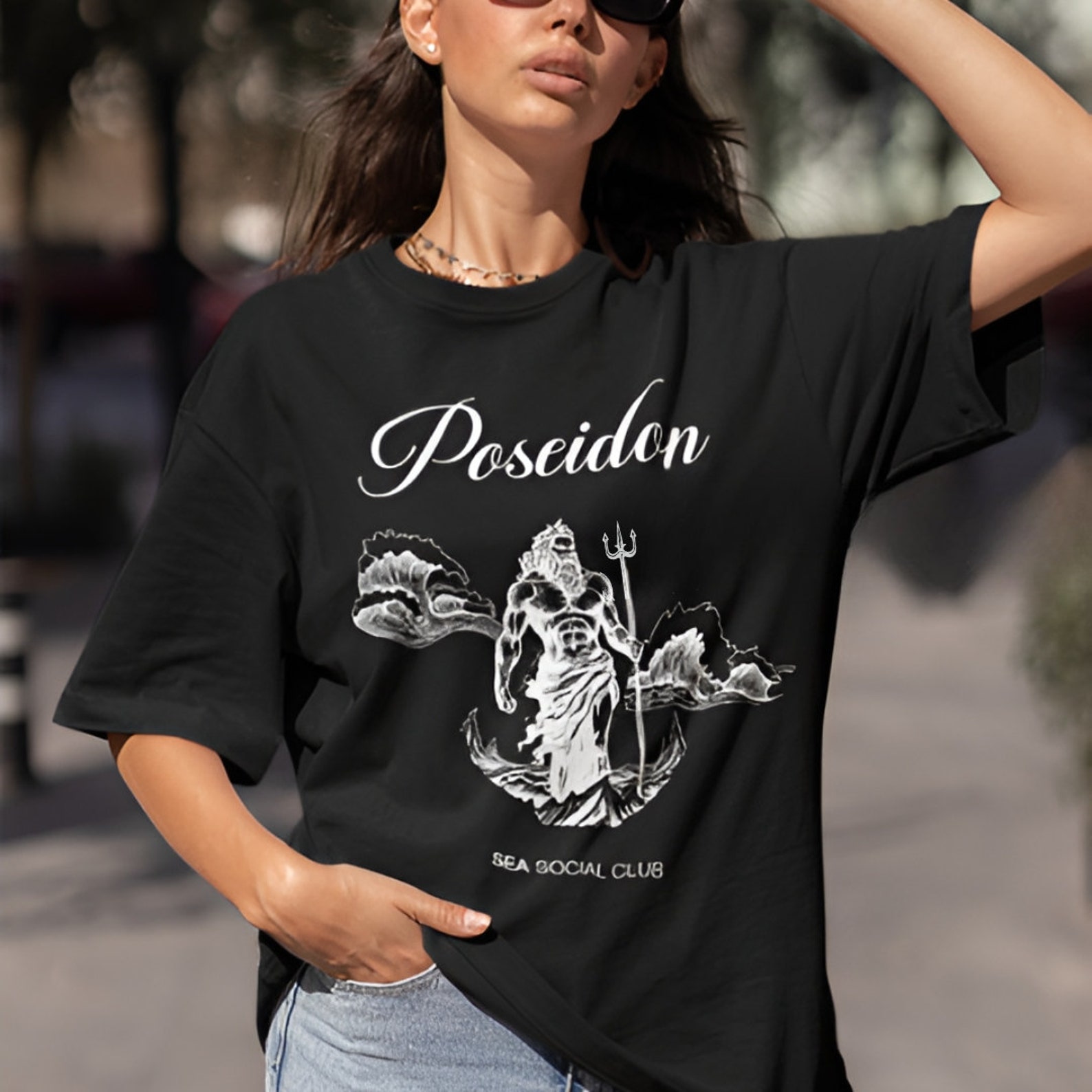 Poseidon T-shirt: Greek God of the Sea, Mythology Tee - Etsy