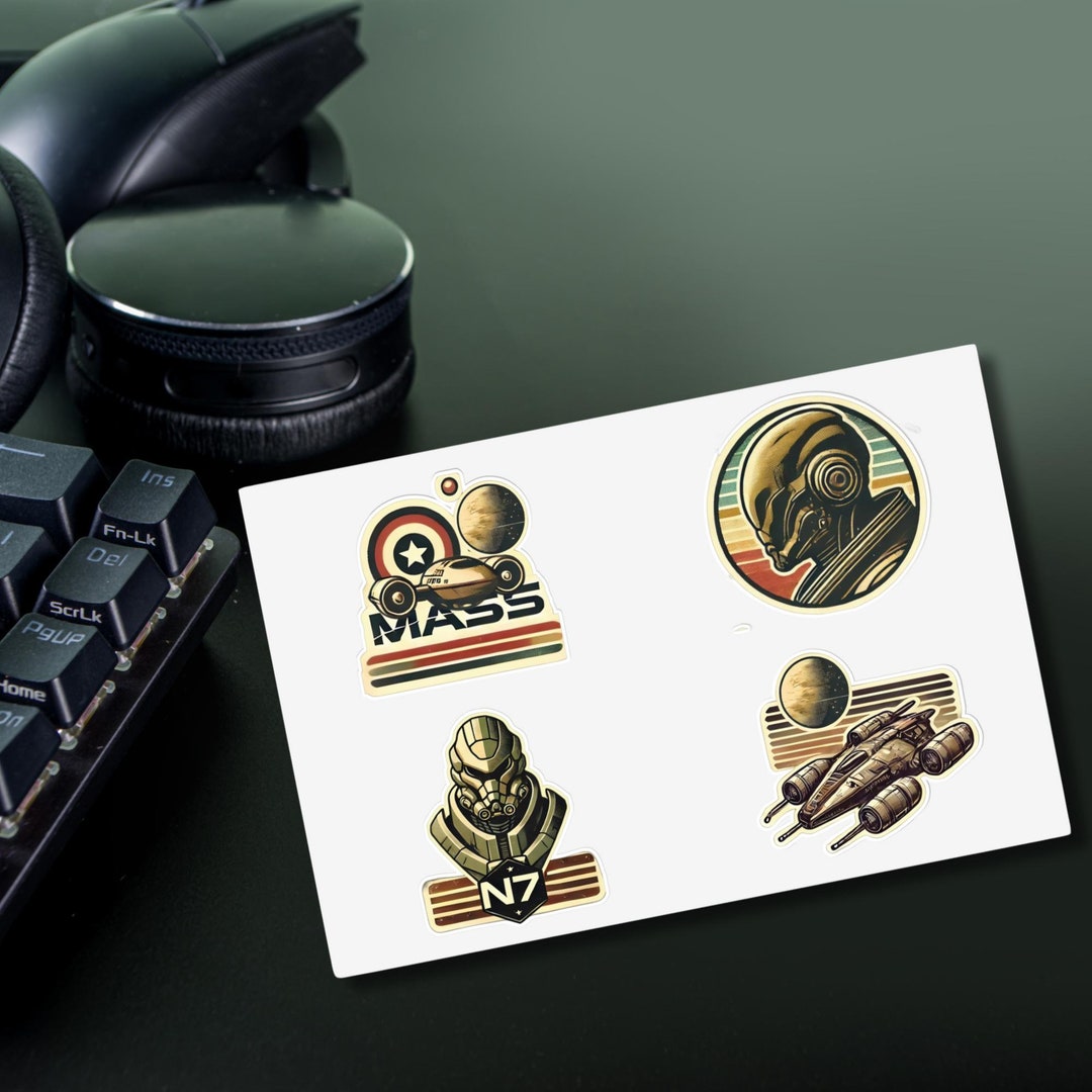 Gamer's Galactic Universe Sticker Pack, Set of 4 Premium Sci-fi Vinyl ...