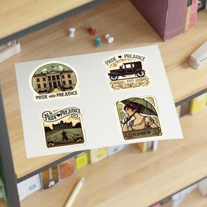 Pride and Prejudice Sticker Set, Bookish Stickers - Etsy