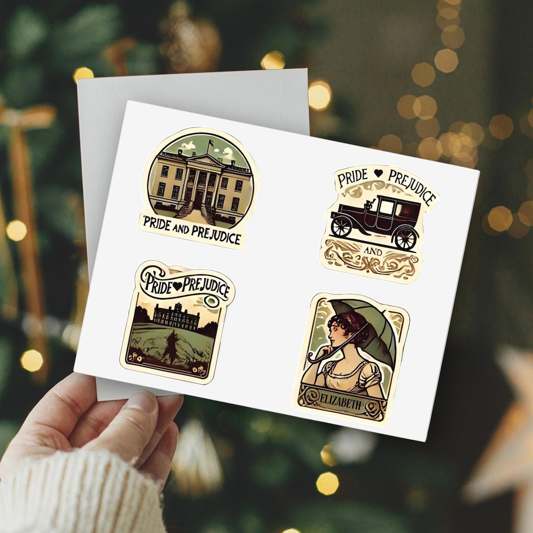 Pride and Prejudice Sticker Set, Bookish Stickers - Etsy