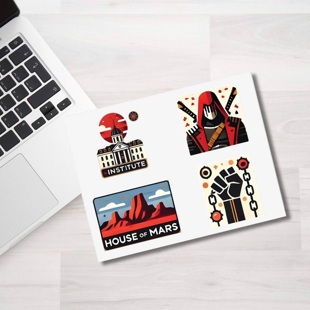Epic Sci-fi Sticker Set, Inspired by a Dystopian Mars Saga - Etsy