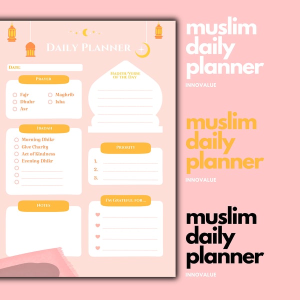Muslim Daily Planner - Etsy