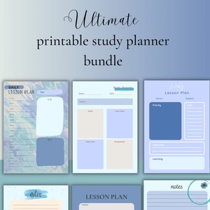 Stylish Study Planner Bundle. Digital Student Planner, College Planner ...