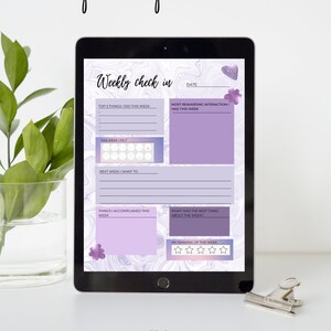 Purple ADHD Printable Planner. Daily and Weekly Schedule Plus Weekly ...
