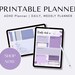 Purple ADHD Printable Planner. Daily and Weekly Schedule Plus Weekly ...