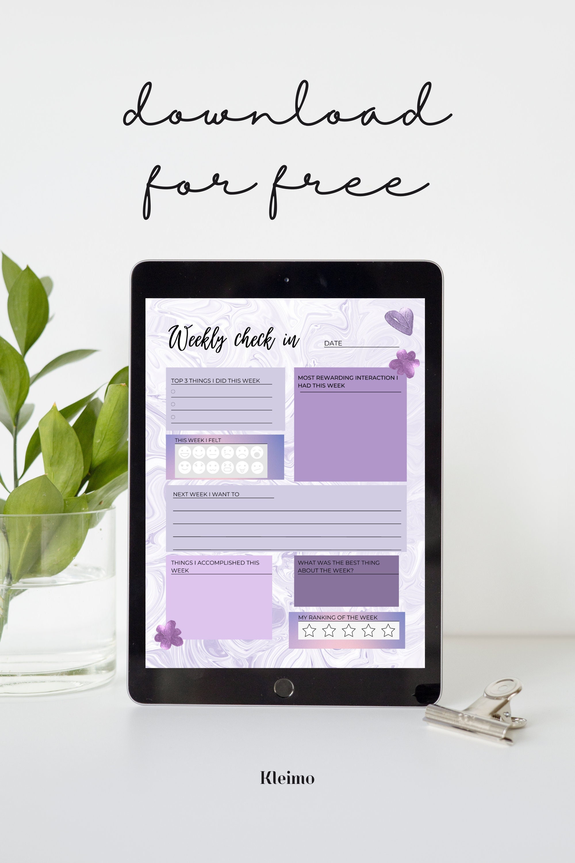 Purple ADHD Printable Planner. Daily and Weekly Schedule Plus Weekly ...