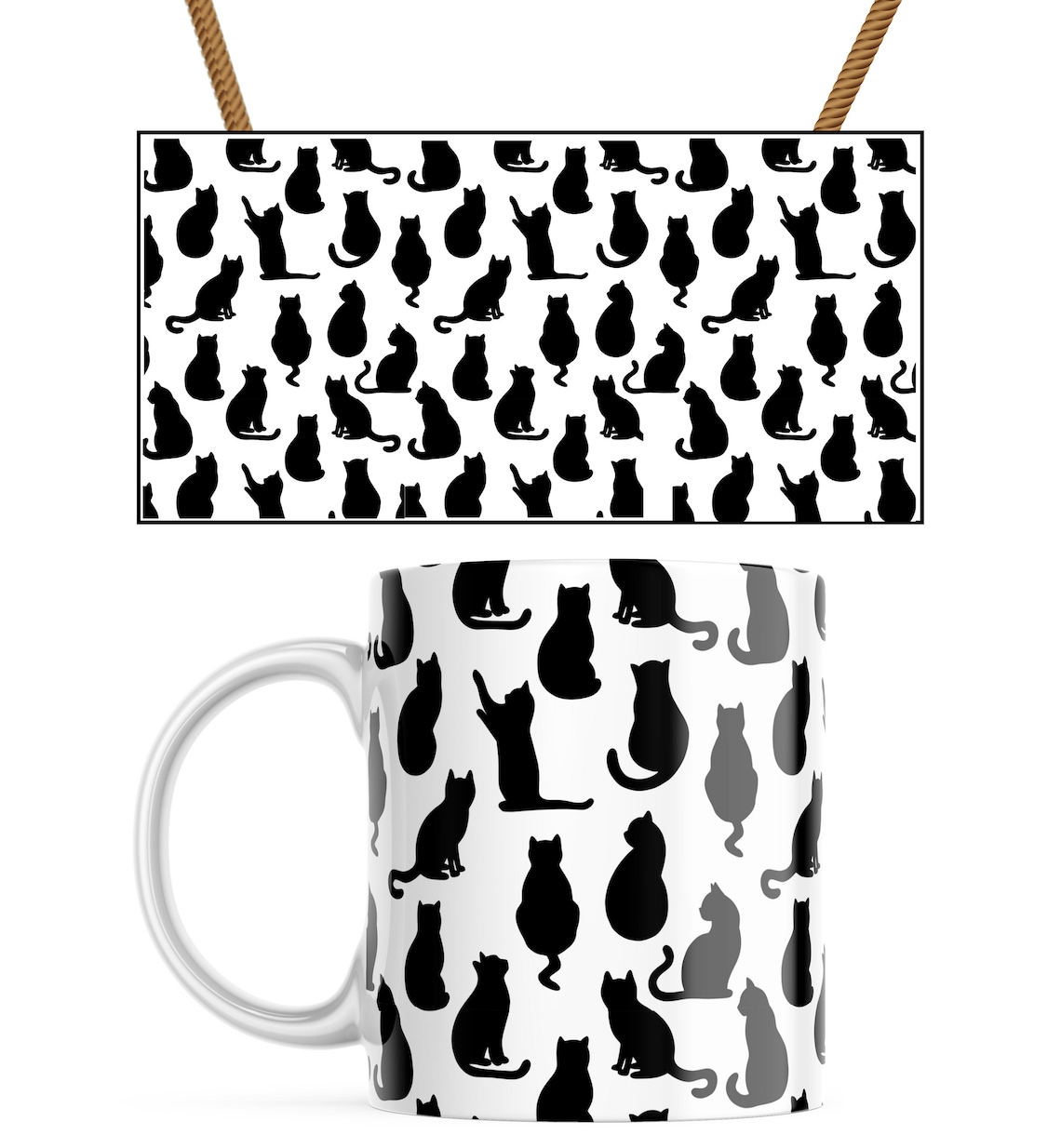 Cat Design Mug,cat Detailed Digital Printing,11 Oz Mug,cup Wrap ...