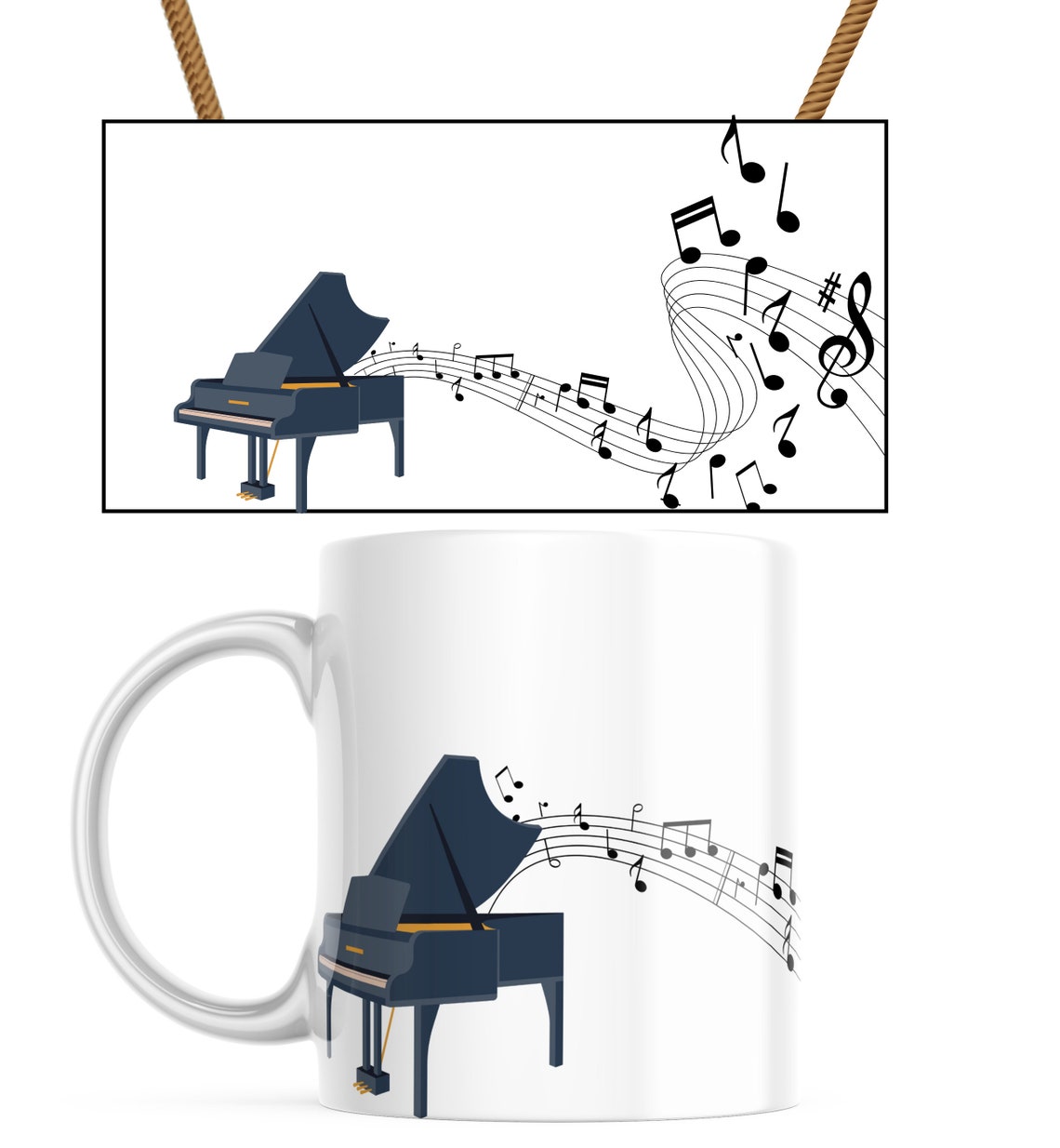 Mug for Music Teacher, Piano Music Mug, Musical Note Mug, Musical Note ...