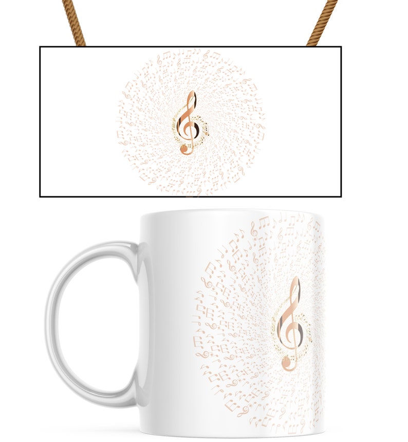 Note Music Mug, Music Png Download, Music Notes Mug Sublimation, Treble ...