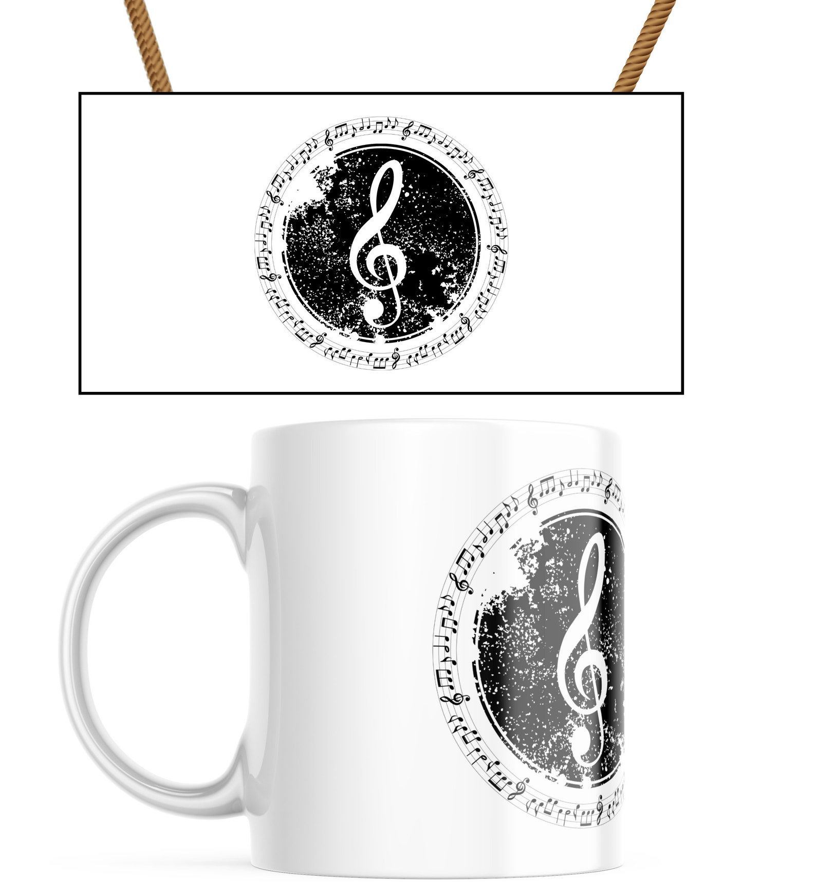 Music Notes Mug Sublimation,mug Sublimation With Music Notes ,tam Kupa ...