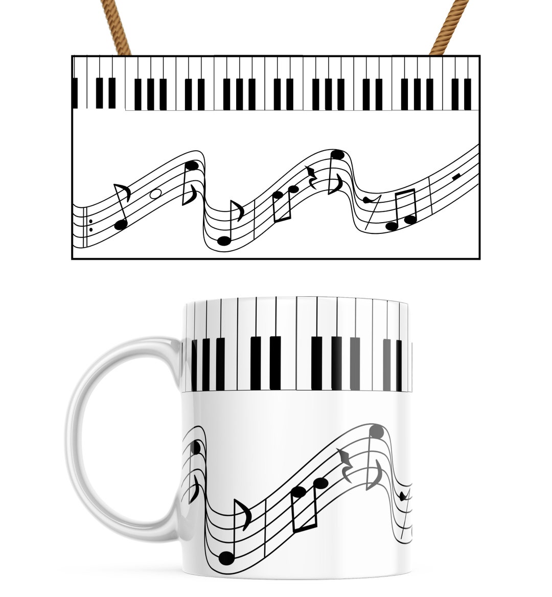 Music Notes Mug Sublimation,mug Sublimation With Music Notes ,tam Kupa ...