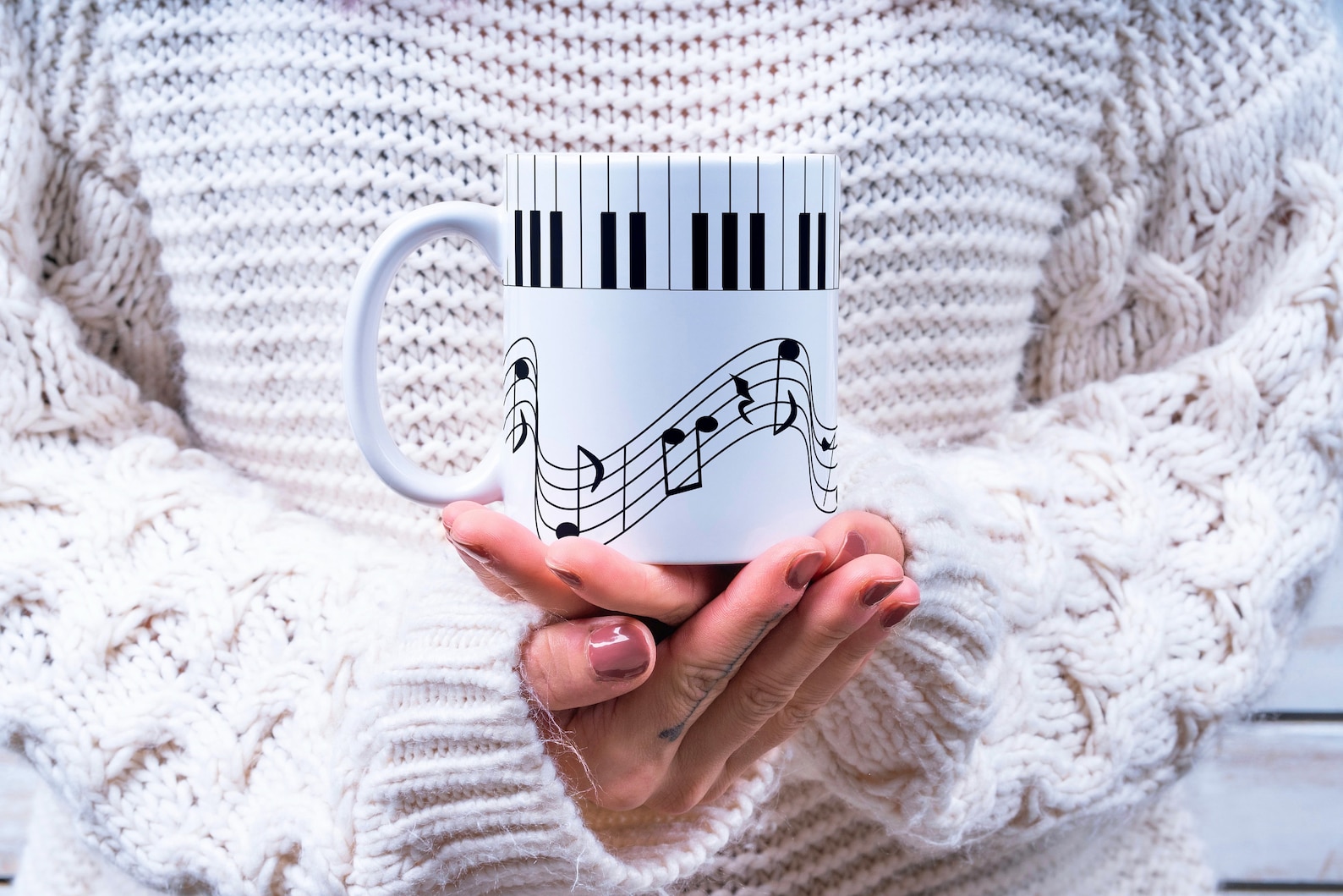 Music Notes Mug Sublimation,mug Sublimation With Music Notes ,tam Kupa ...