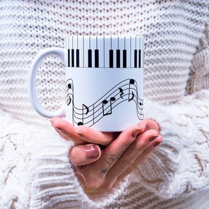 Music Notes Mug Sublimation,mug Sublimation With Music Notes ,tam Kupa ...