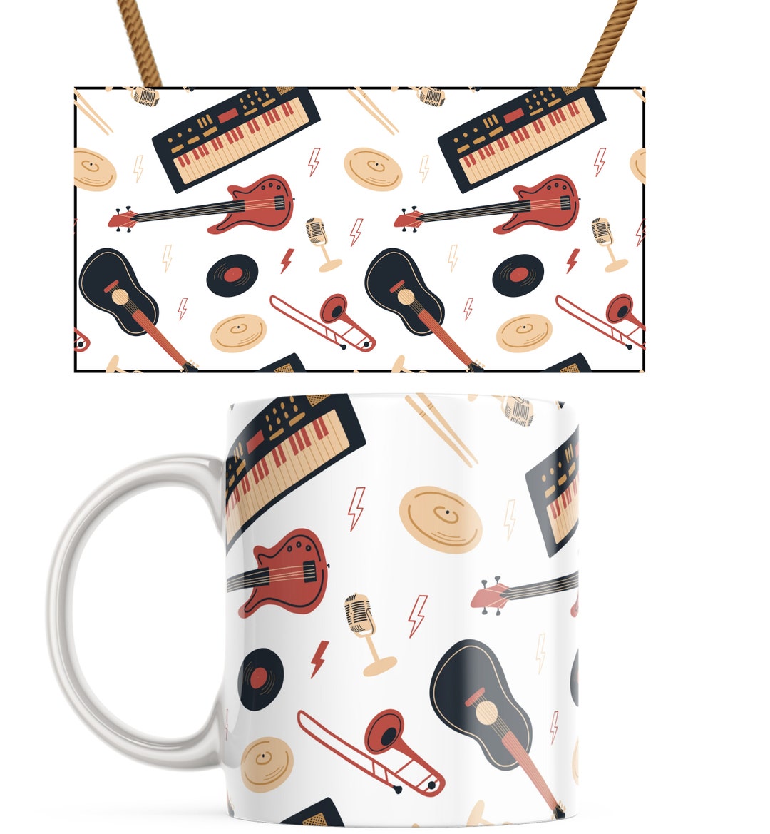 Note Music Mug, Music Png Download, Music Notes Mug Sublimation, Treble ...