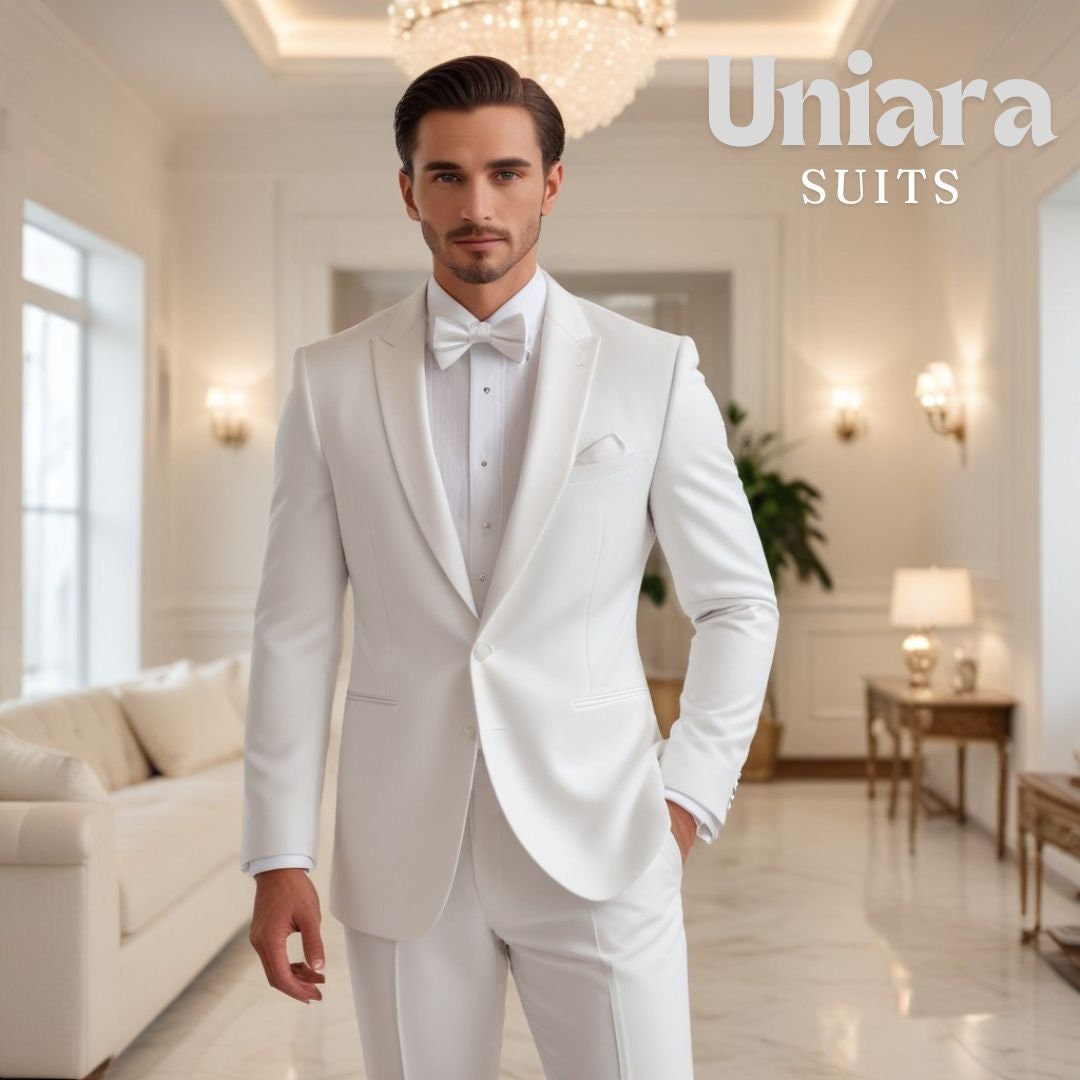 Men Elegant Suit Men Modern Stylish Suit Men Slim Fit Suit Men White ...