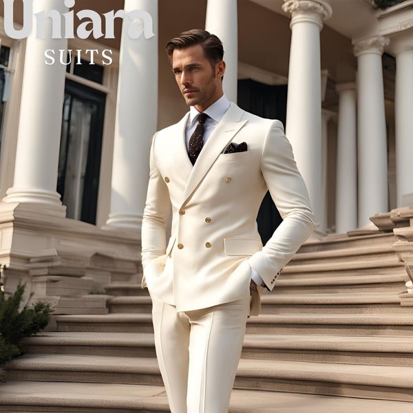 Mens off White Wedding Suits - Etsy