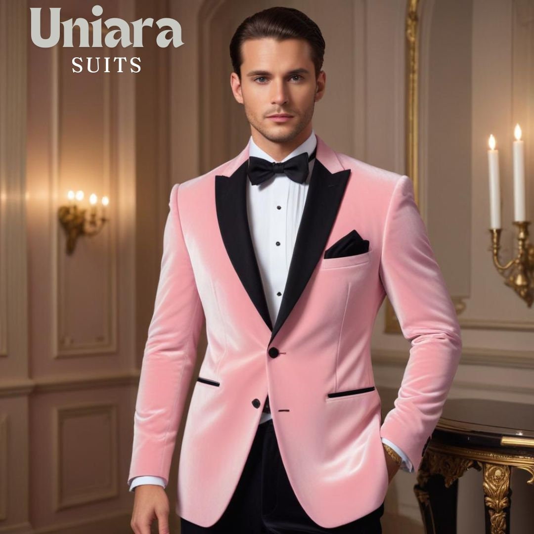 Men Bespoke Jacket Formal Fashion Party Wear Wedding Groomsmen Dinner ...