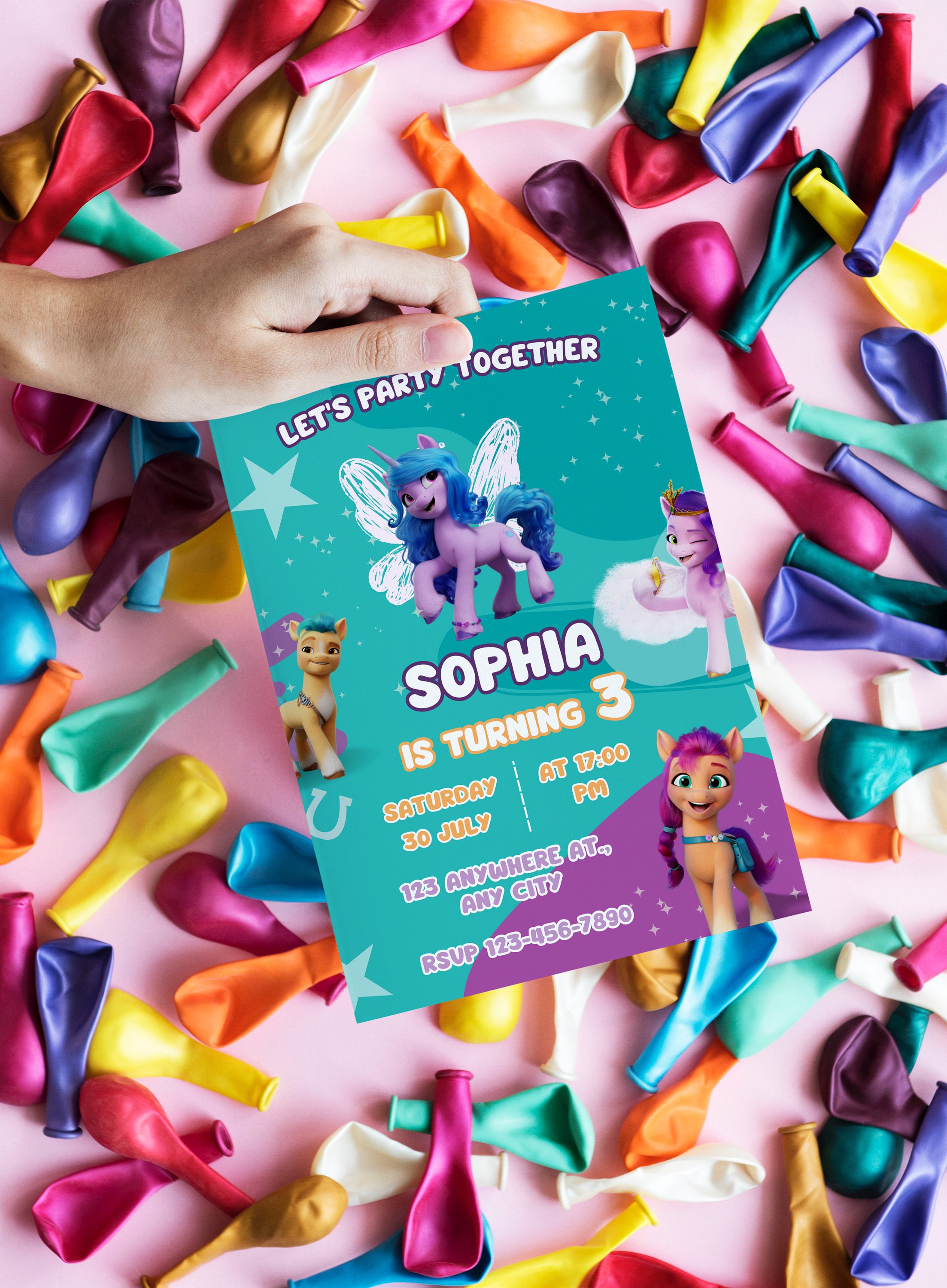 My Little Pony New Generation Invitation, My Little Pony Birthday ...