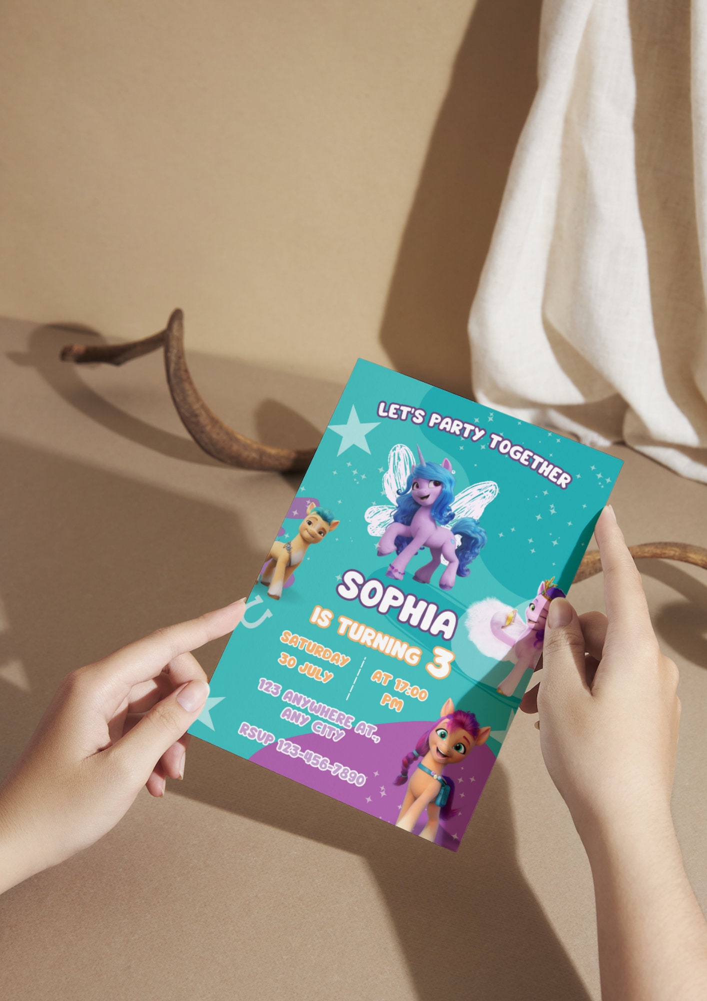 My Little Pony New Generation Invitation, My Little Pony Birthday ...