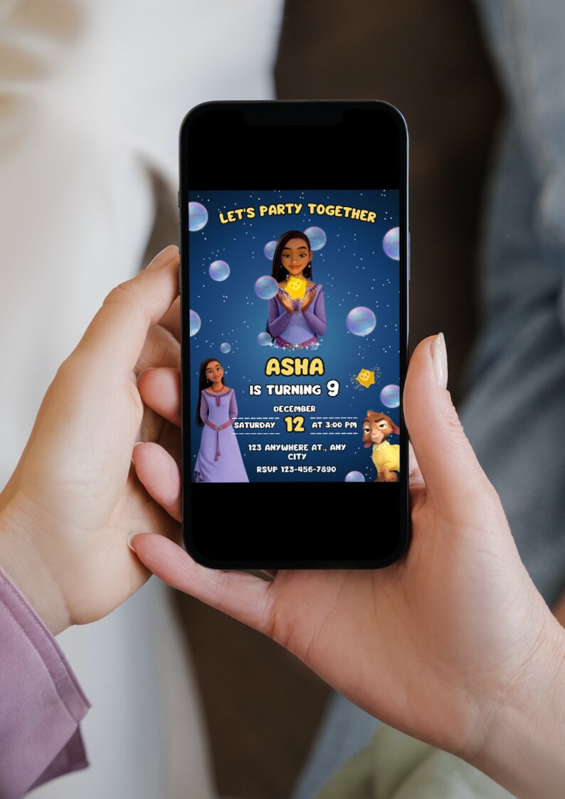 Editable Wish Birthday Invitation Disney Wish Invitation - Etsy