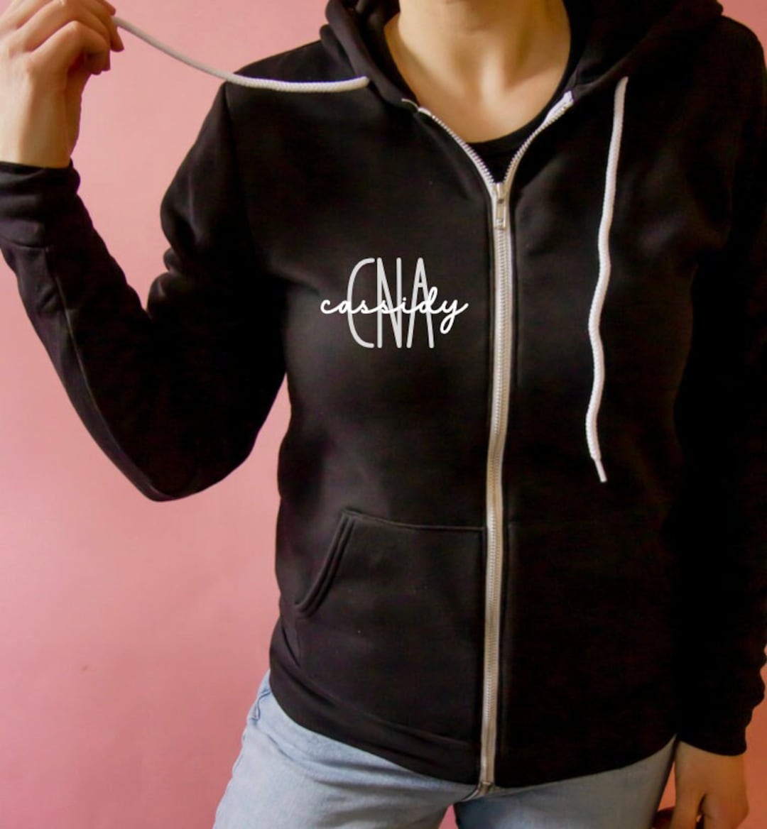 CNA Personalized Zip Jacket, CNA Jacket, Certified Nurse Assistant ...