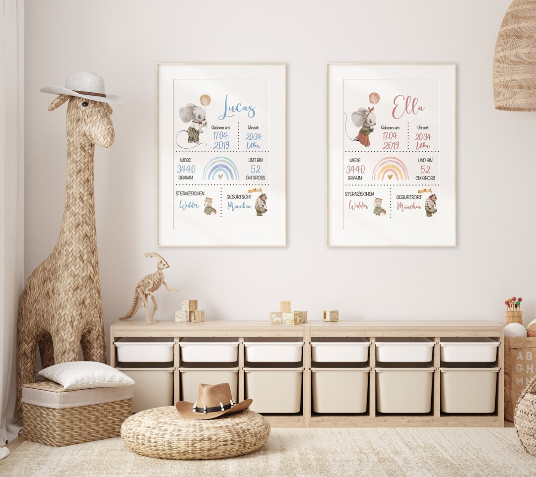 Personalized Birth Poster, Birth Dates Poster, Birth Poster, Birth ...