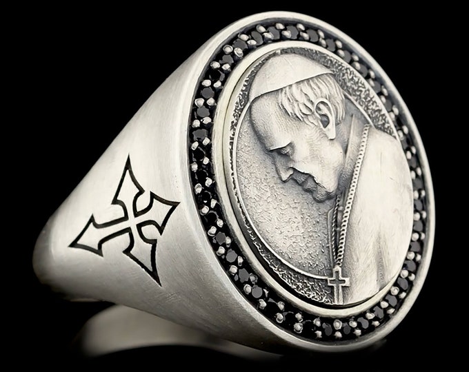 Pope Francis Ring, Natural Stone Pope Francis Rings, Handmade Pope ...