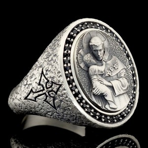 Saint Anthony Ring, Natural Stone St. Anthony Rings, Handmade St ...