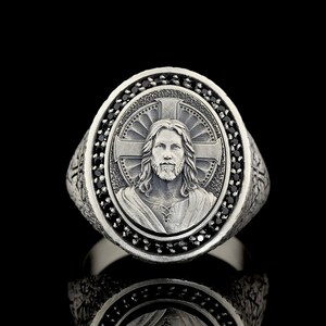 Handmade Jesus Ring, Silver Jesus Rings, Handmade Jesus Accessories ...