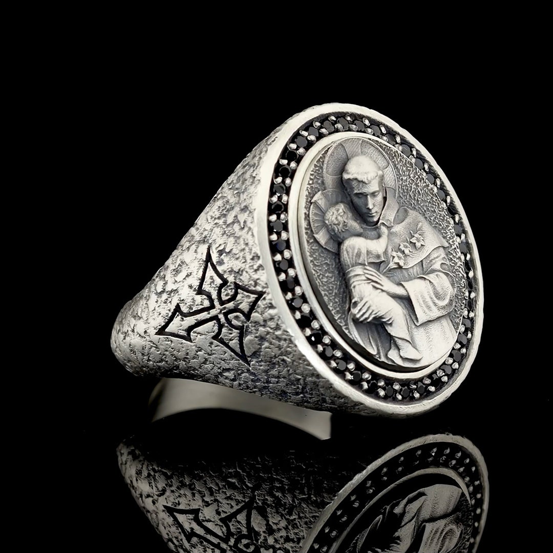 Saint Anthony Ring, Natural Stone St. Anthony Rings, Handmade St ...