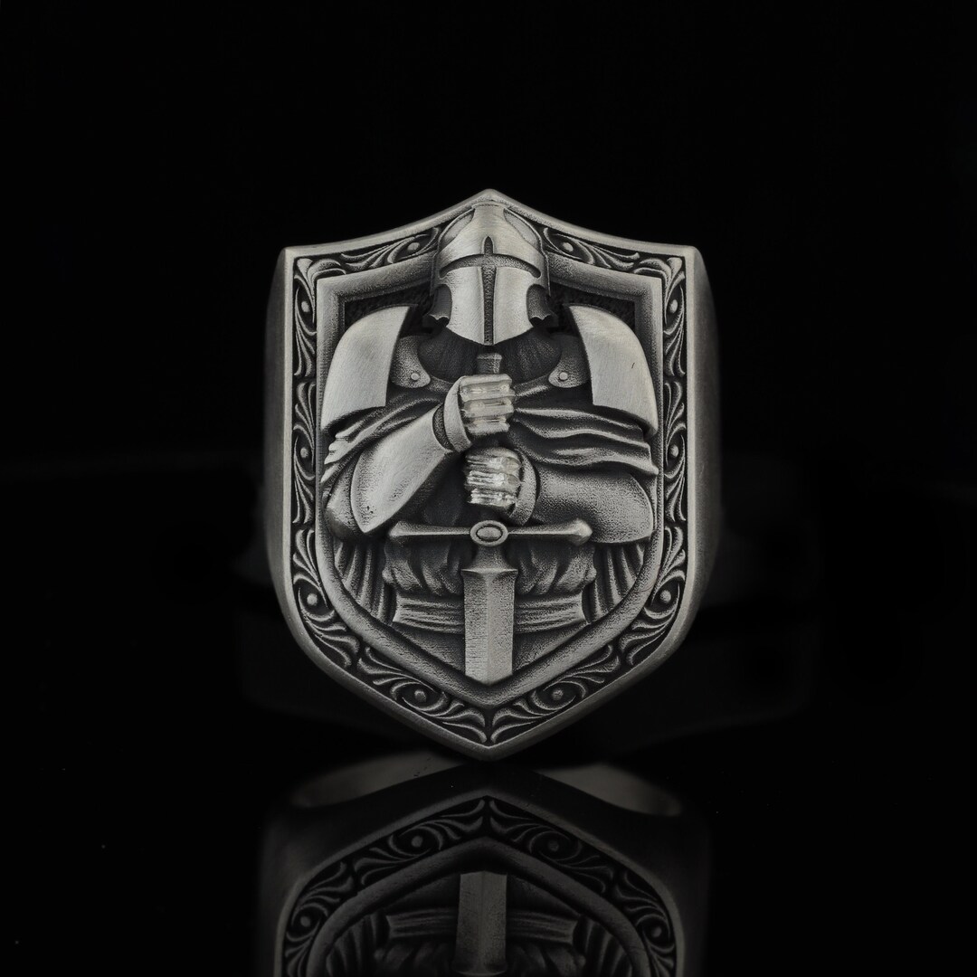 Silver Handmade Knights Templar Ring, Knights Templar Accessories ...