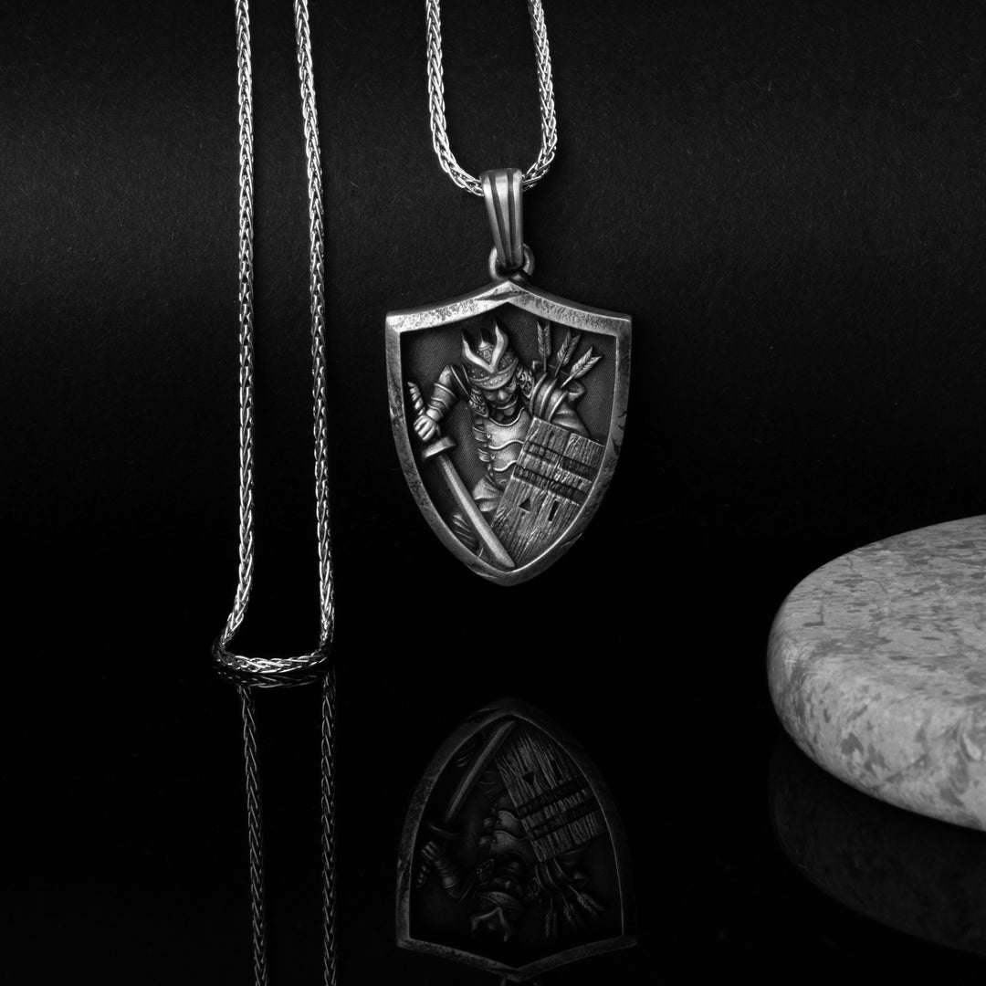 Samurai Silver Necklace, Asian Jewelry, Accessory of Honor and Power ...