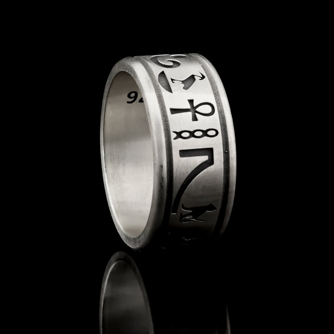 Egyptian Rings, Silver Men's Ring Symbolizing Ancient Egypt ...