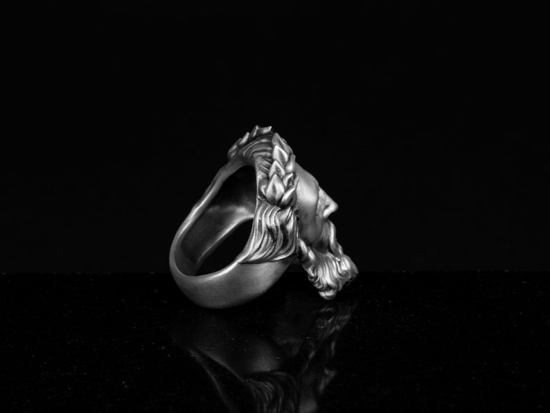 Poseidon Ring Greek God Sterling Silver Greek Mythology - Etsy