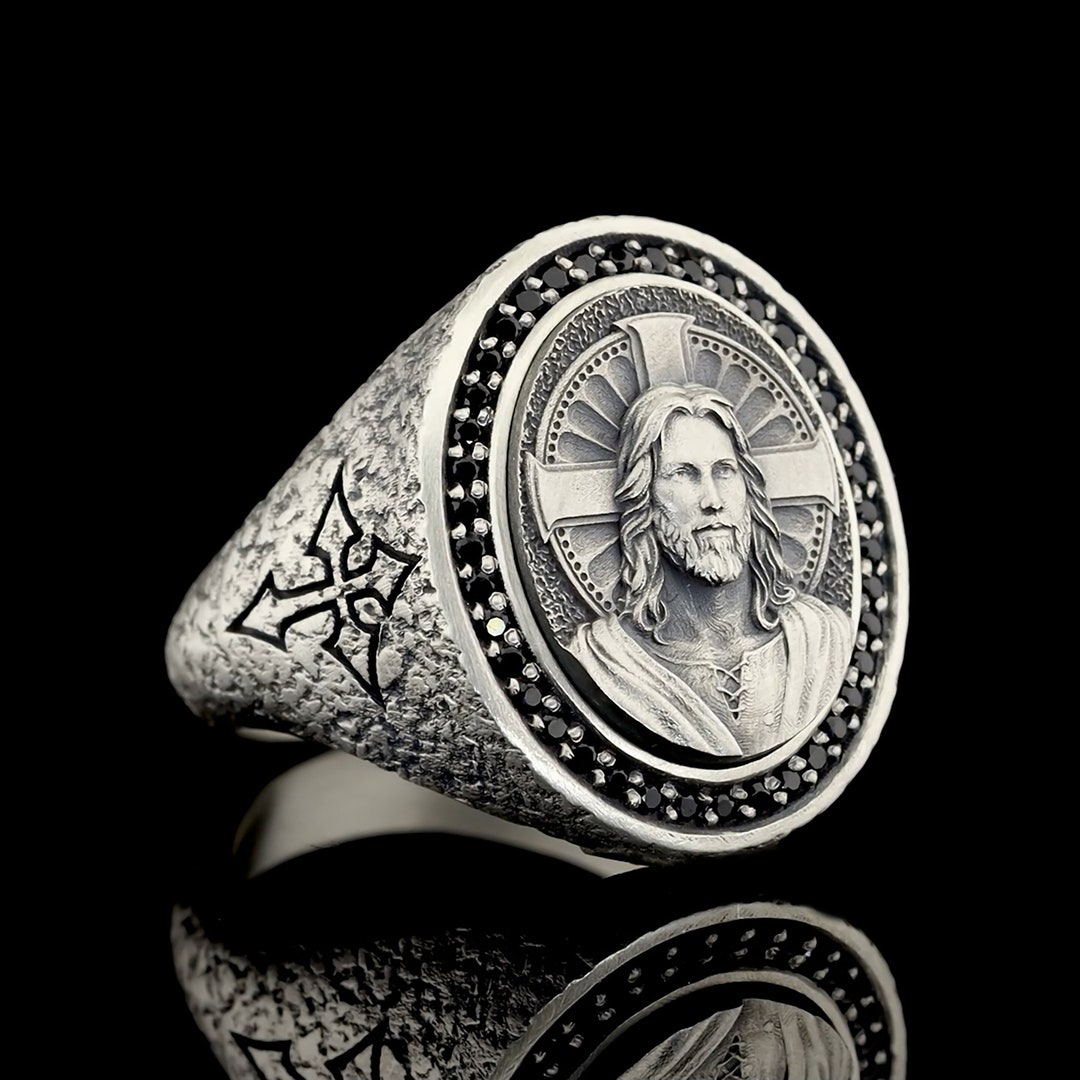 Handmade Jesus Ring, Silver Jesus Rings, Handmade Jesus Accessories ...