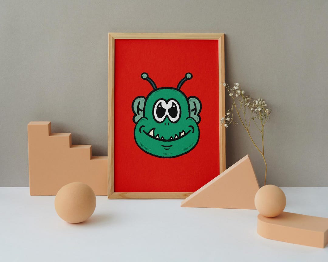 Orc Alien Wall Print, Orc Alien Poster, Dnd Poster for Nerds and Geeks ...