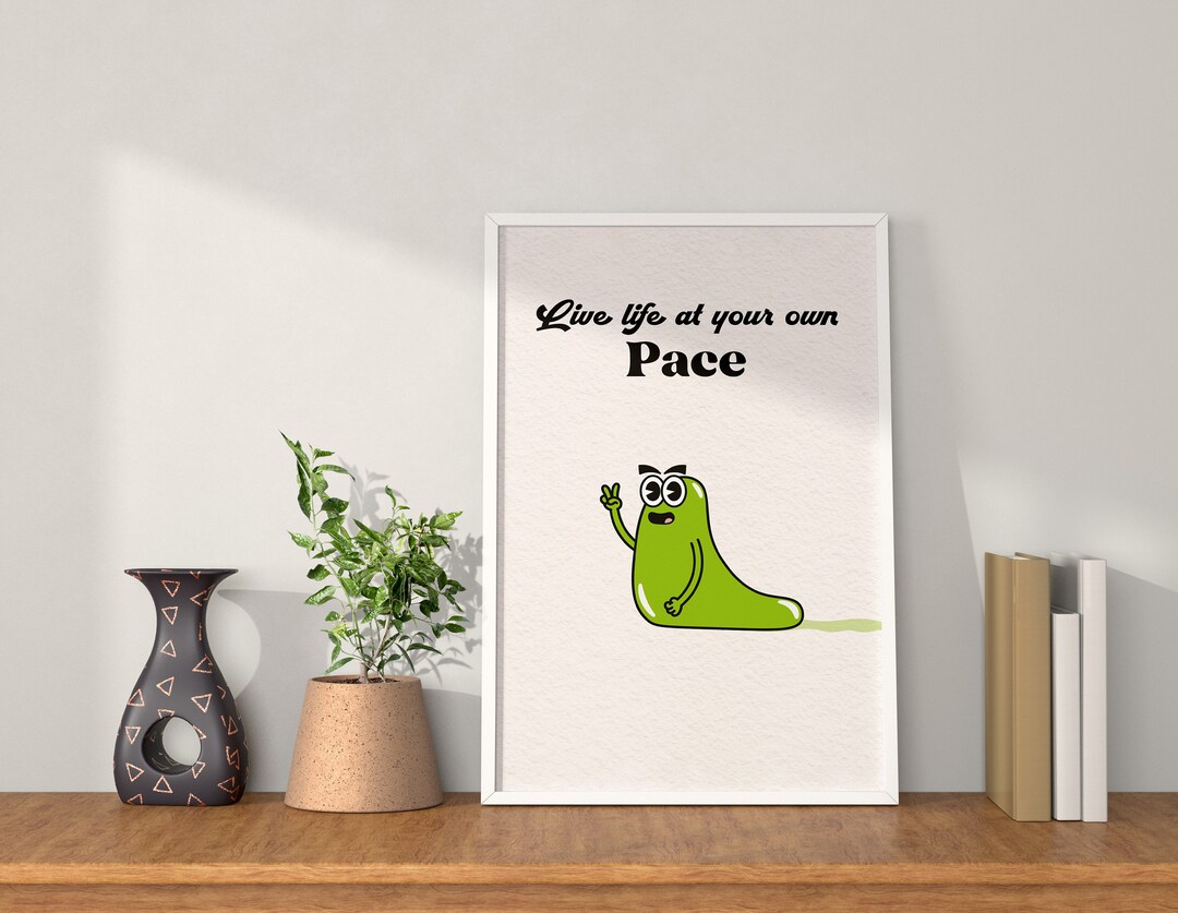 Retro Slug Poster of Cartoon Slug for Snail Lovers Room Décor for Slugs ...