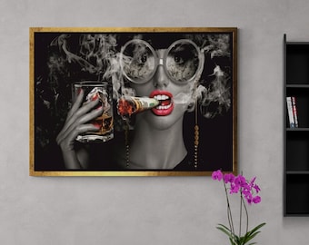 Framed Smoking Art - Etsy